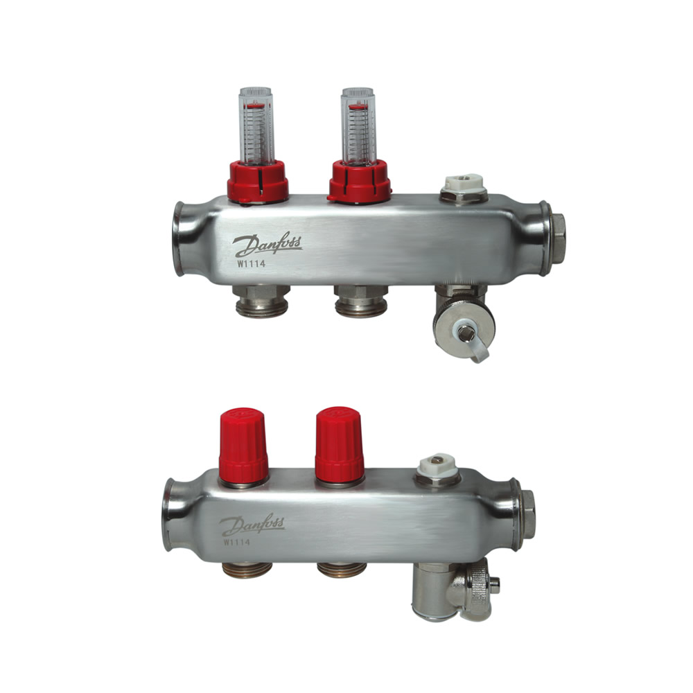 Danfoss 2 Ağızlı SSM-F Manifold Çelik Kollektör Seti - Isı Enerji Market