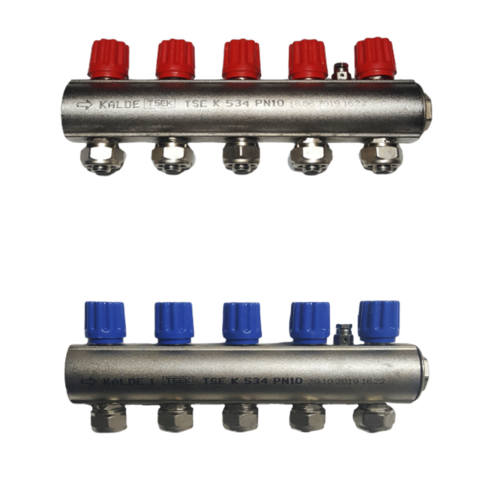 Kalde 5 Ağızlı Kendinden Vanalı Kollektör 1"